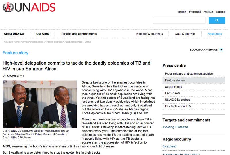 UNAIDS: High Level meeting to tackle the deadly epidemic of TB and HIV ...